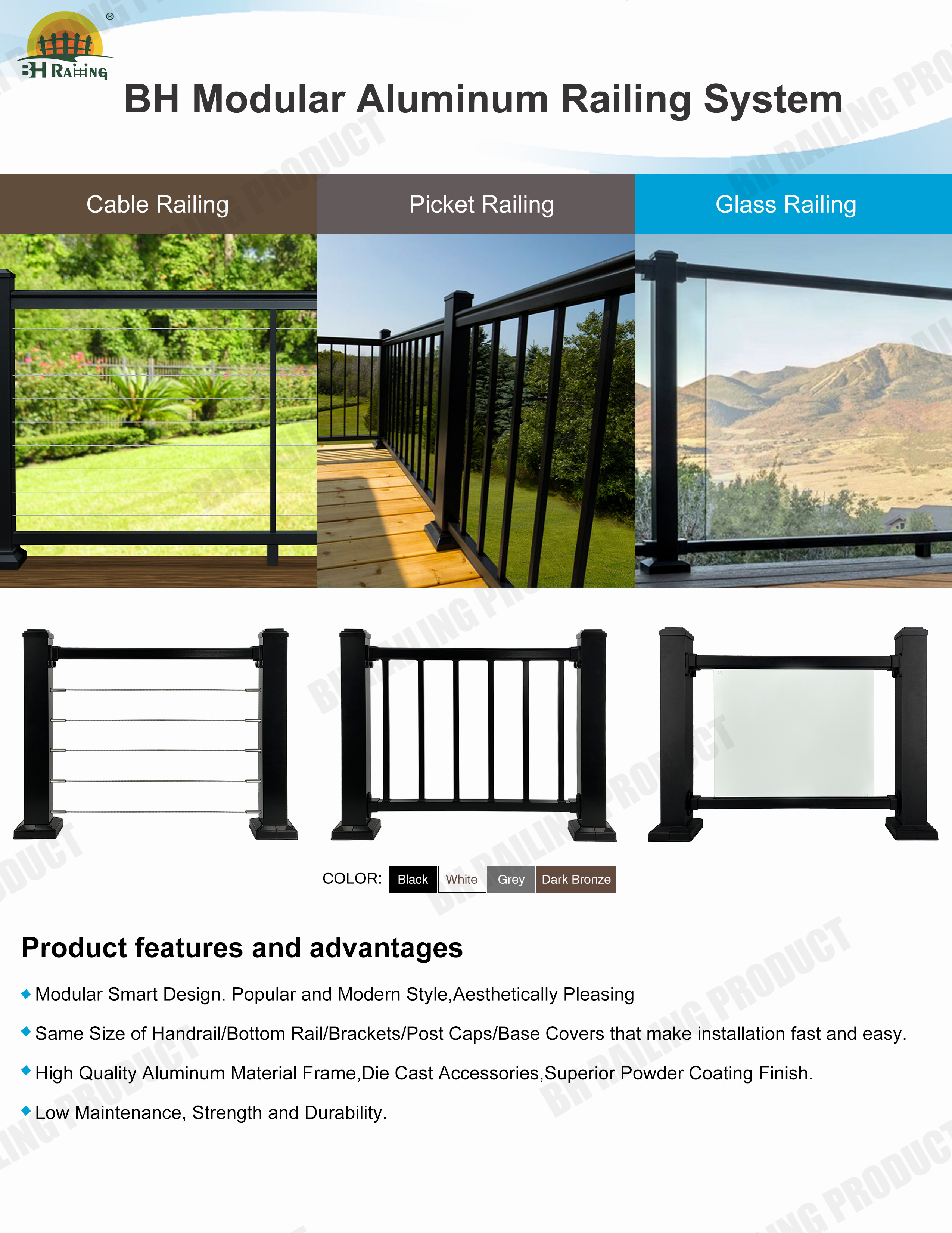 BH Aluminum Picket Railing-BHRAILING